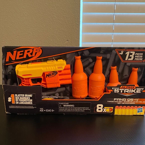 Nerf | Toys | Nerf Alpha Strike Fang Qs4 Blaster Set Vibrant Orange And ...